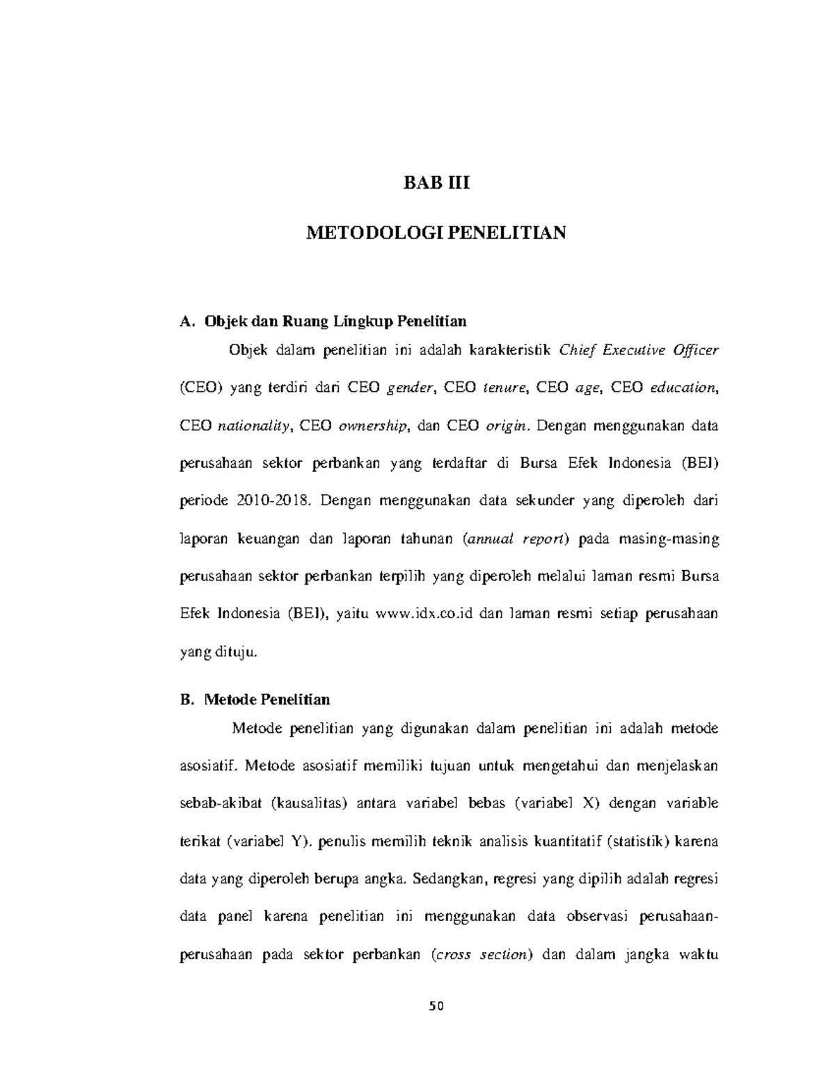CH33 THE Influence OF Chief Executive Officer (CEO) Characteristics ON ...
