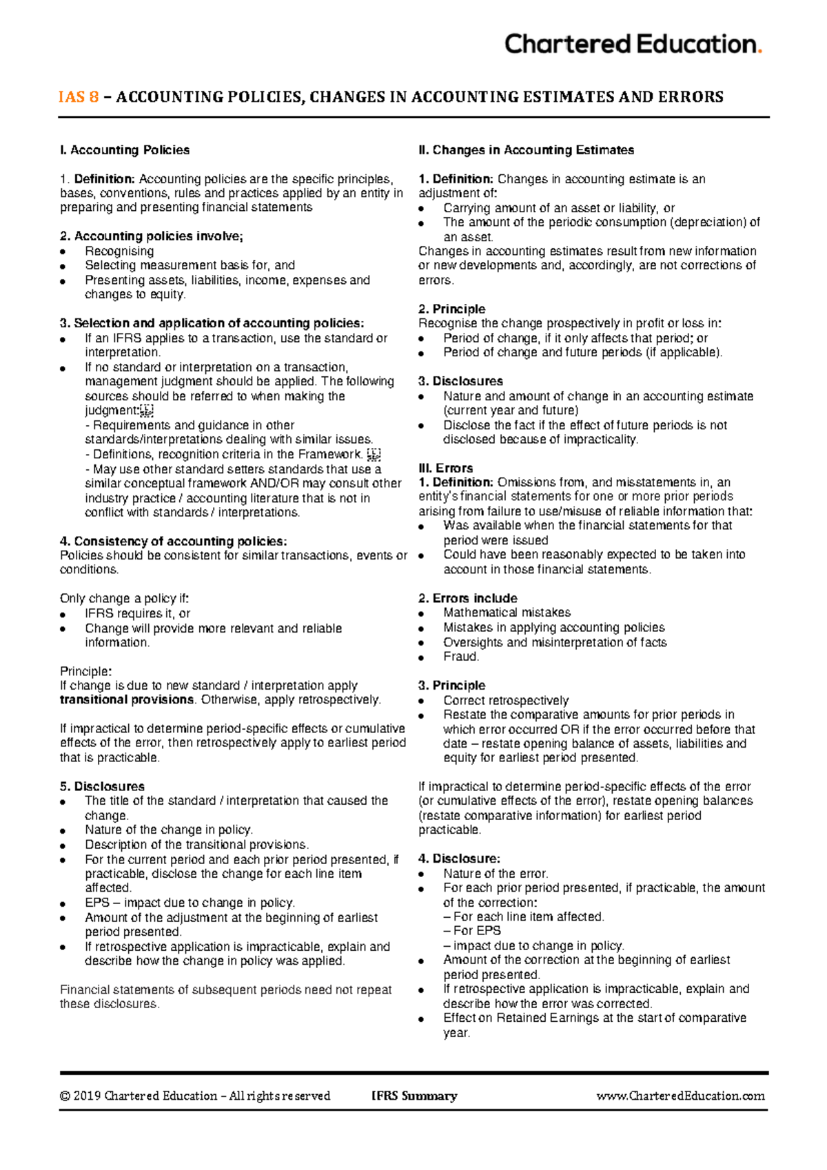 IAS 8 - Accounting Policies, Changes in Accounting Estimates and Errors ...