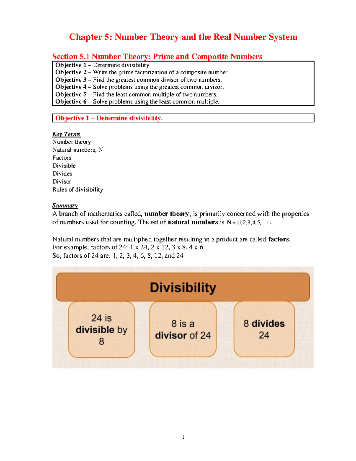 Chapter 5 Student Notes - Chapter 5: Number Theory and the Real Number ...