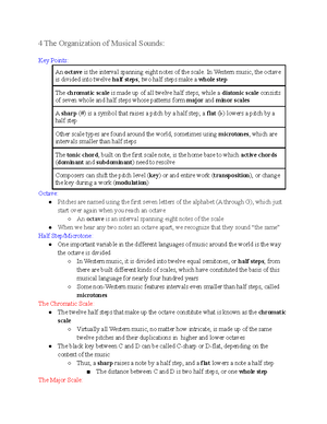6 Musical Form - Textbook Notes - 6 Musical Form: Key Points: Form is ...