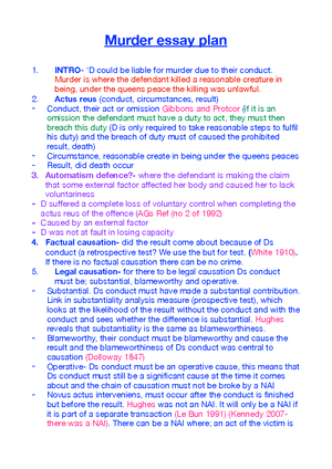 Criminal law notes - criminal law Voluntary manslaughter The law of ...