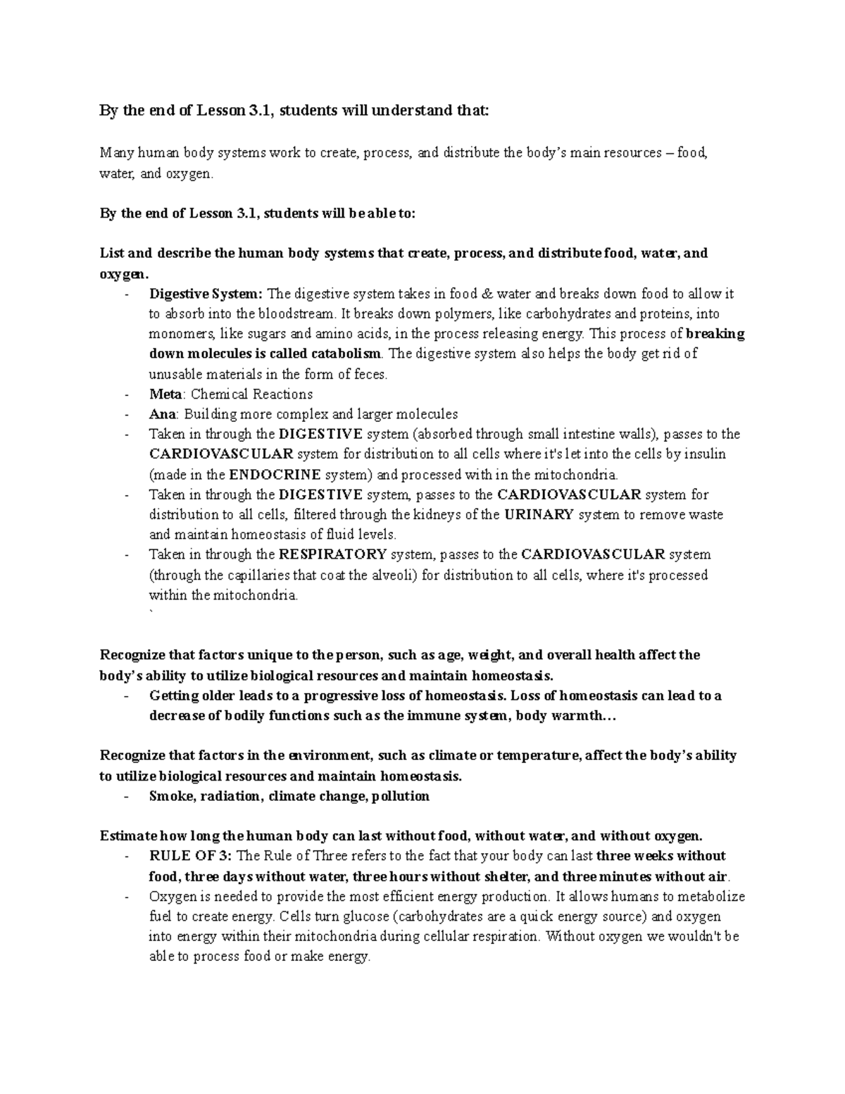 Unit 3 Exam - PLTW - Study Guide - By the end of Lesson 3, students ...