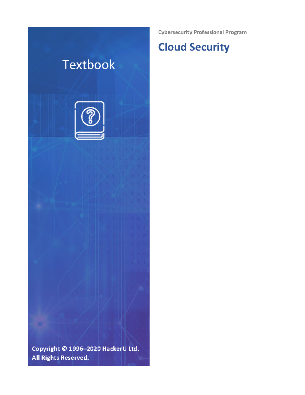 CLD-TXT Cloud Security Textbook - Cybersecurity Professional Program ...