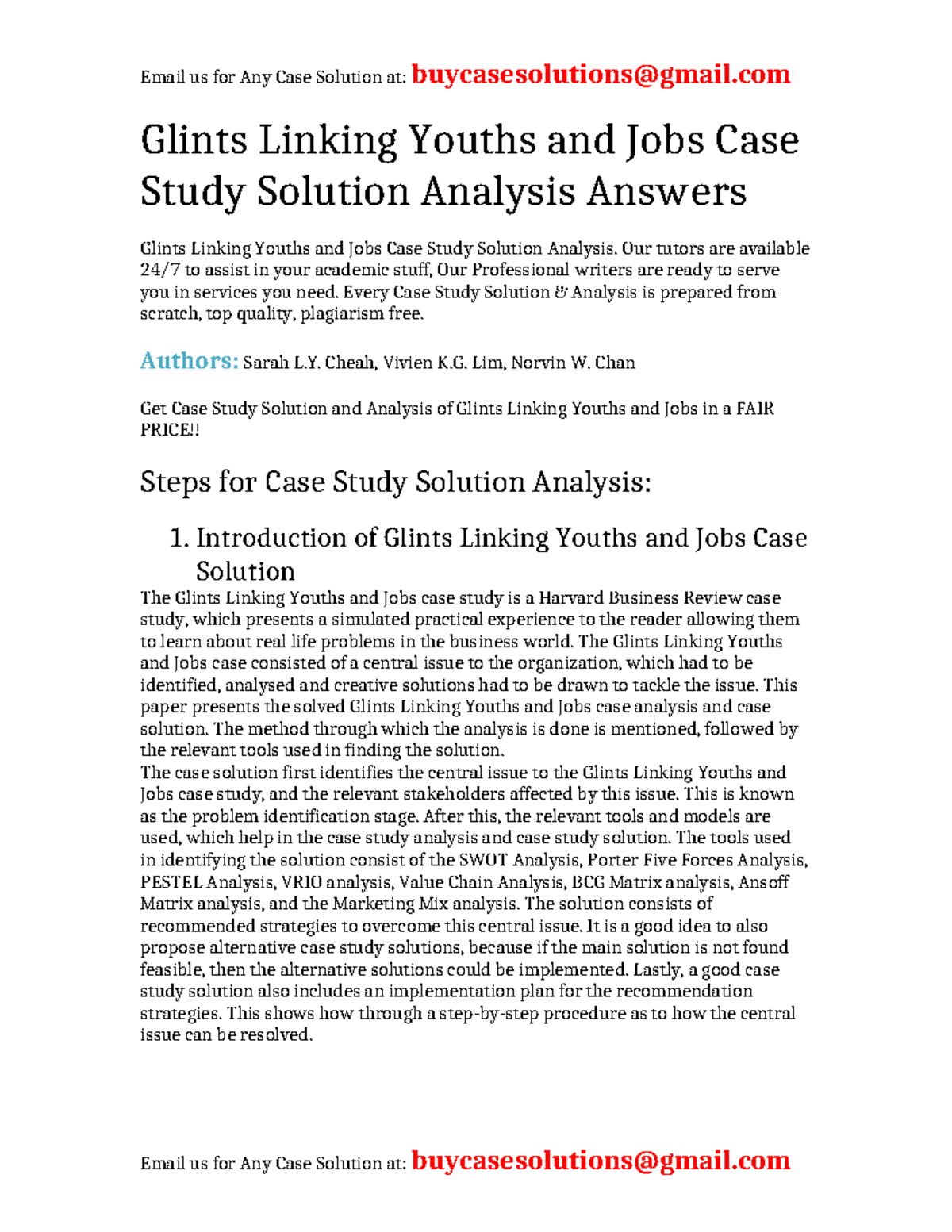 Case Solution Glints Linking Youths and Jobs - Glints Linking Youths ...