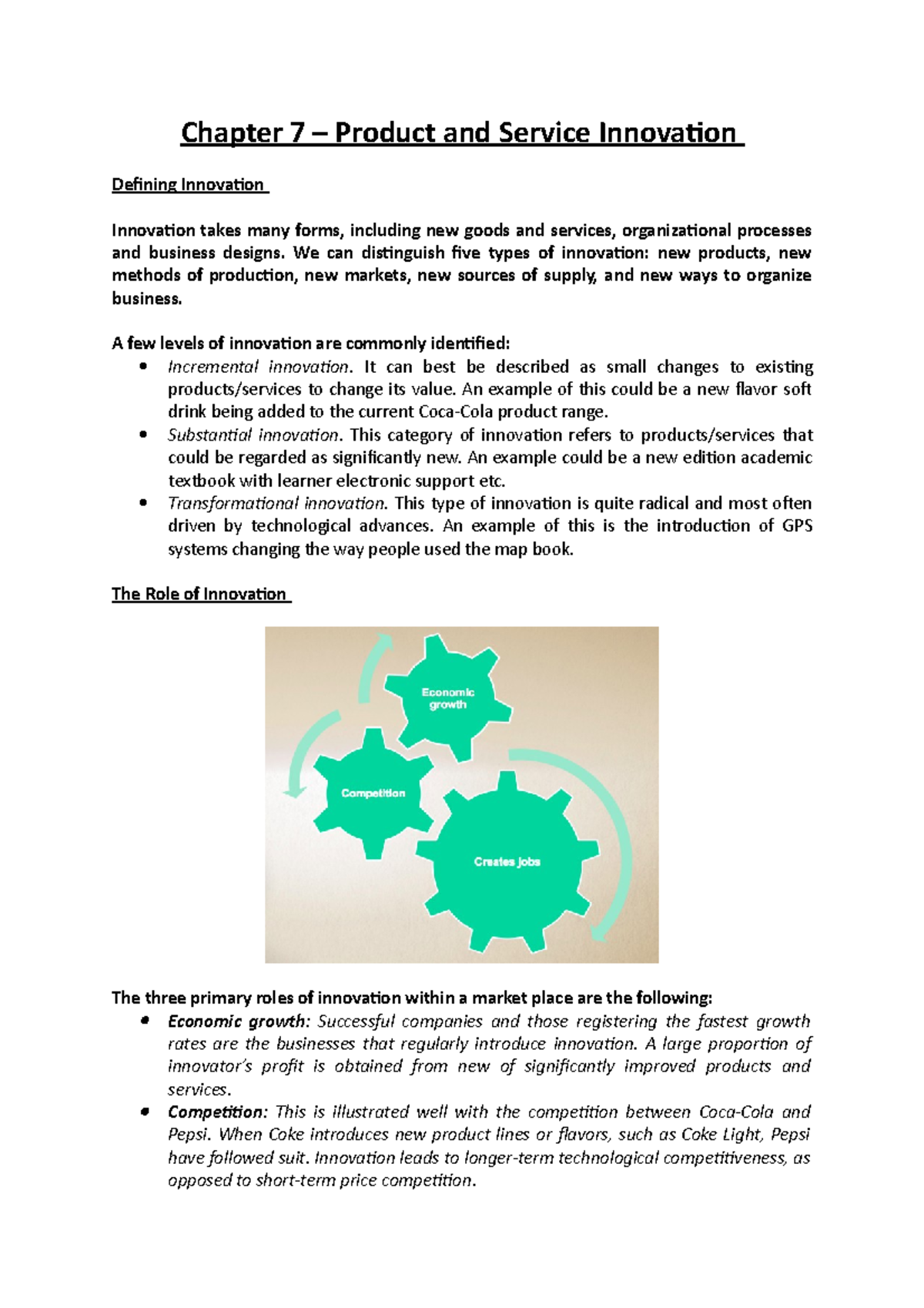 Chapter 7 – Product and Service Innovation - Chapter 7 – Product and ...