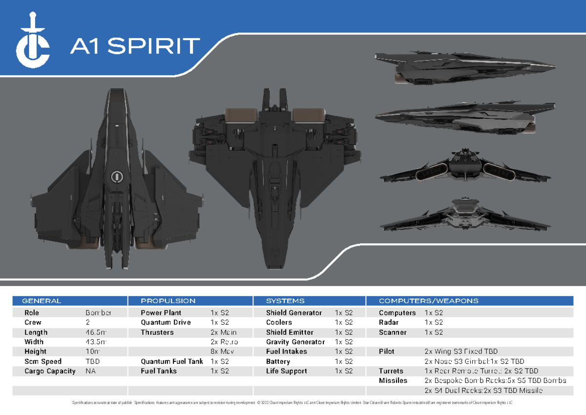 Crusader Spirit Spec Sheet-5 - Specifications accurate at date of publish. Specifications ...