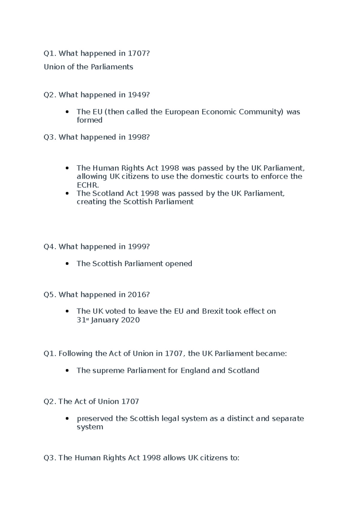Law Week 1 - Intro to Scots law, the hierarchy of Courts and Sources of ...