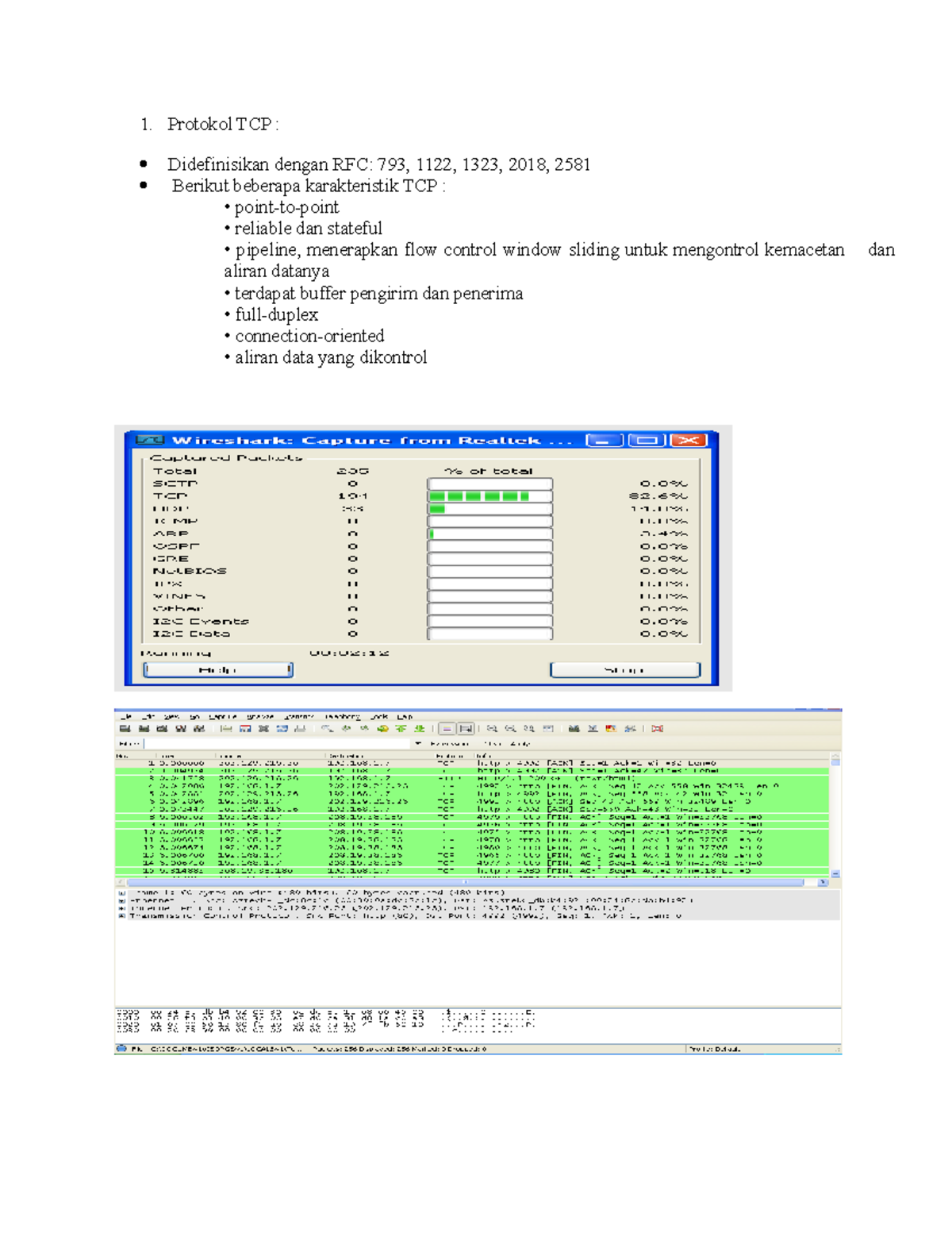 TGS wireshark - jfkfklsjsnmvjutsre4w32 - Protokol TCP : Didefinisikan dengan RFC: 793, 1122 ...