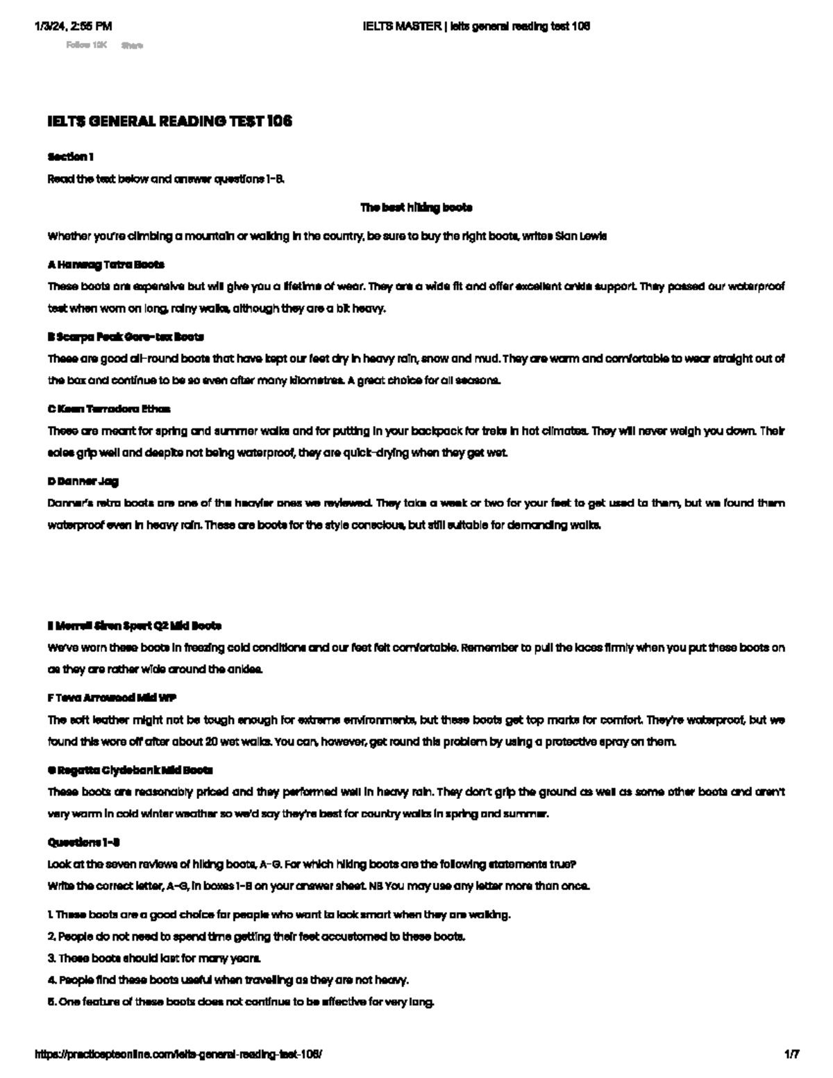 Test 6 - English - ENGL 1F91 - Studocu