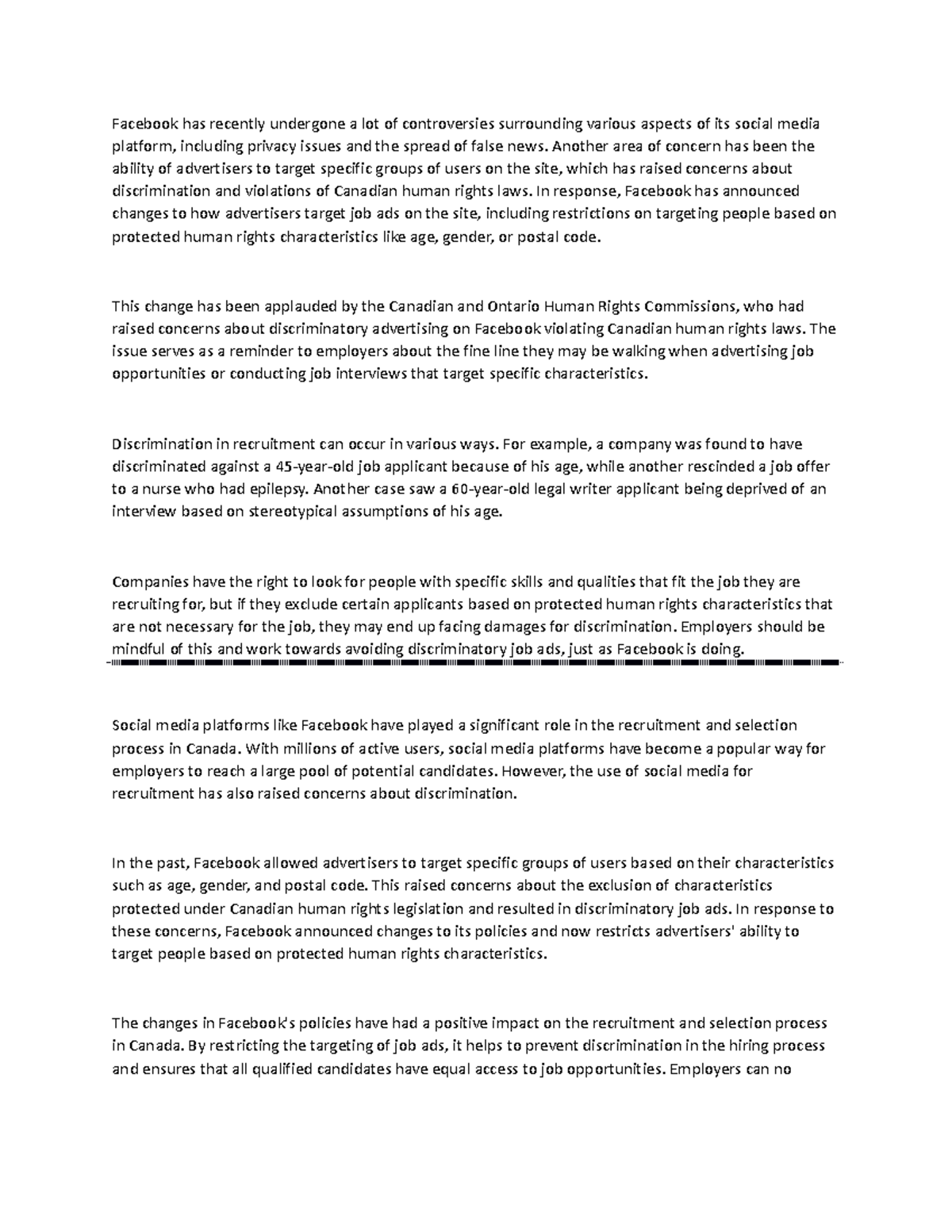 6043 Mandatory assignment - MGMT-6043 - Fanshawe - Studocu