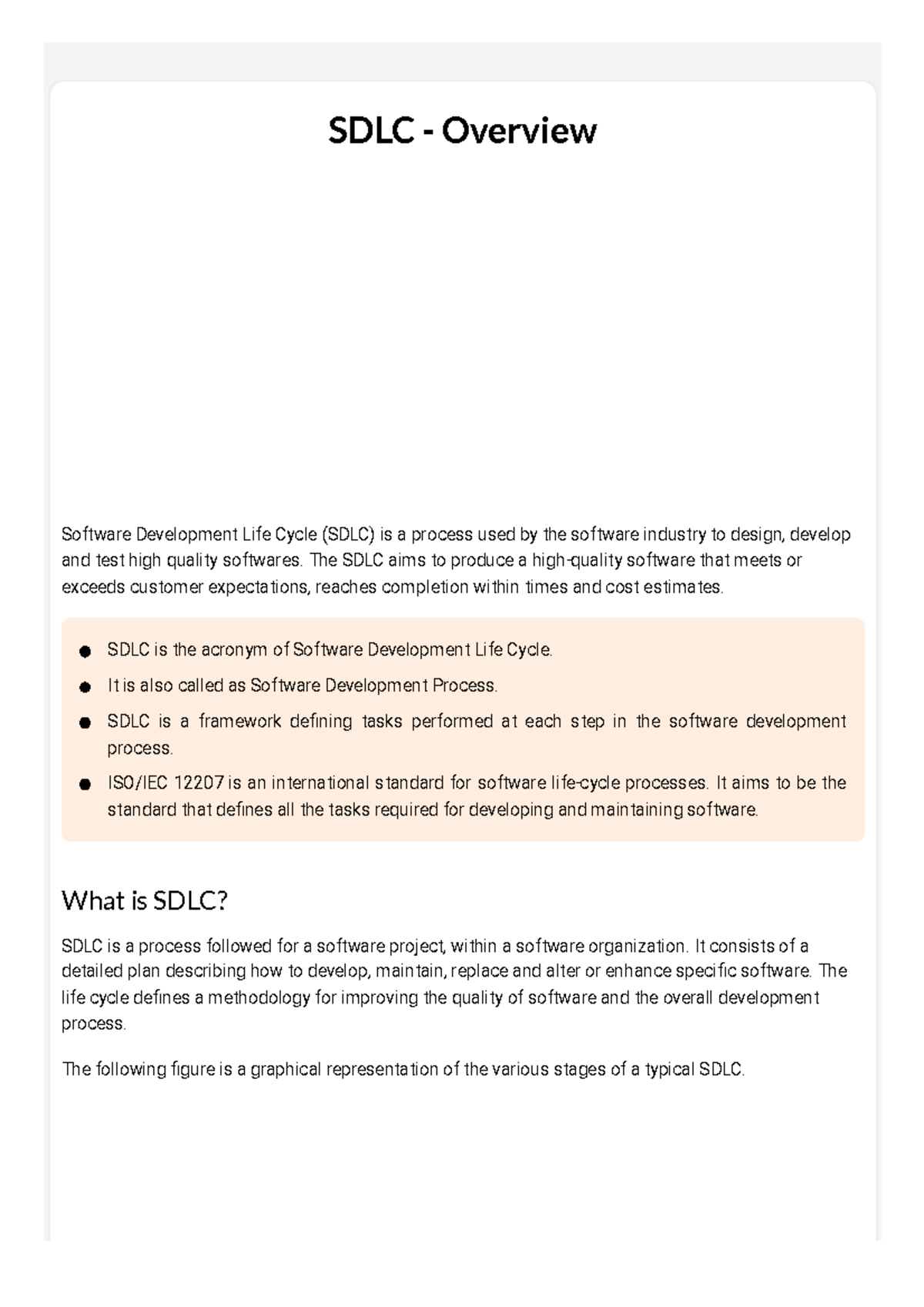 SDLC - Overview - .... - SDLC - Overview Software Development Life ...