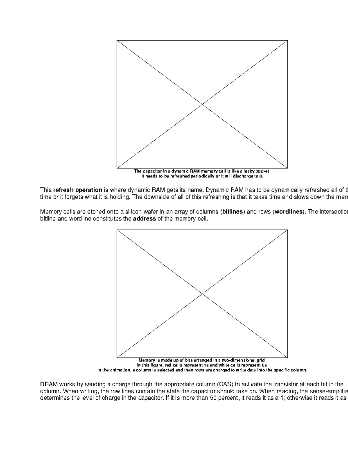 How RAM Works-2 - more details on RAM - The capacitor in a dynamic RAM ...