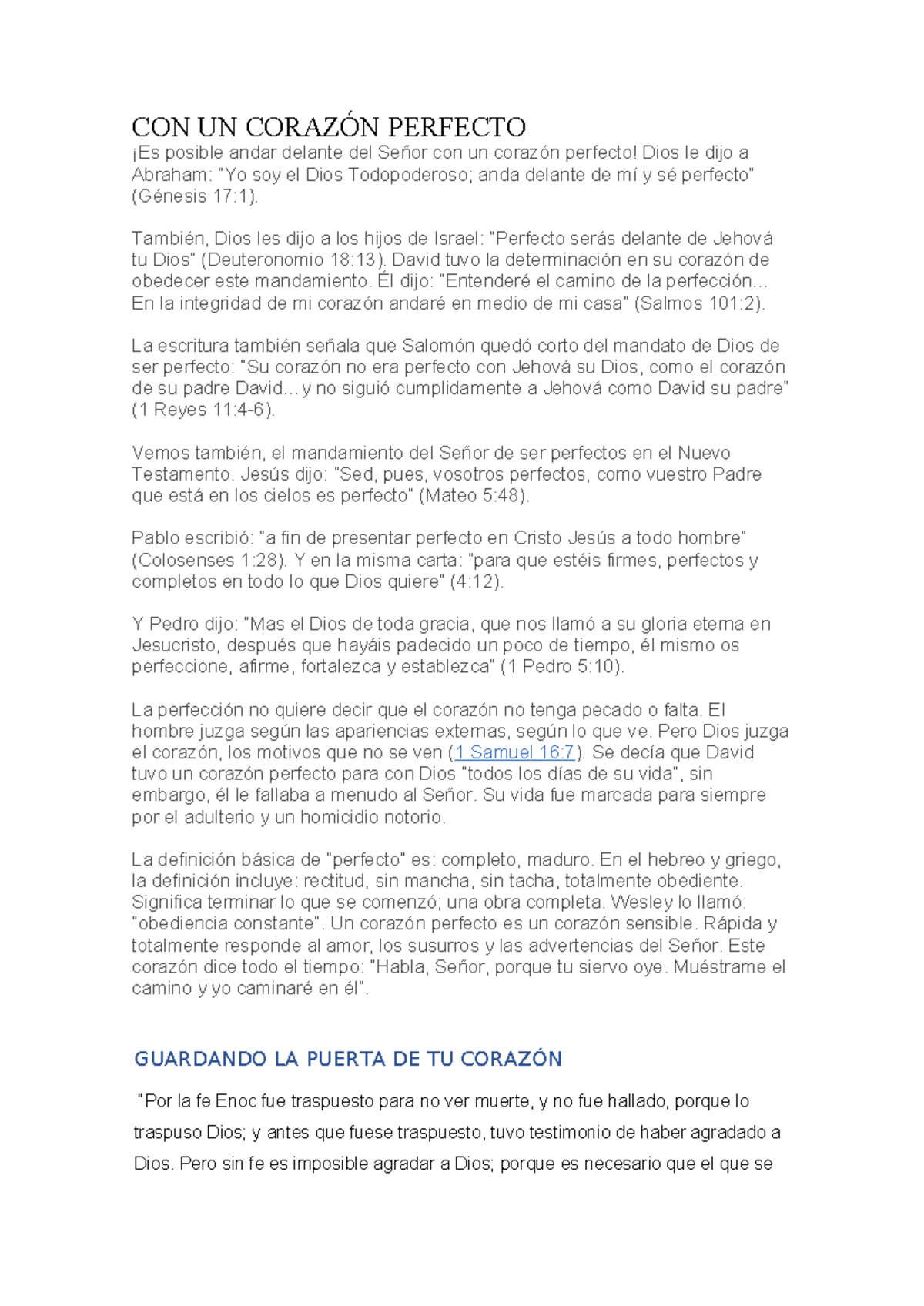 CON UN Corazón Perfecto - CON UN CORAZÓN PERFECTO ¡Es posible andar ...