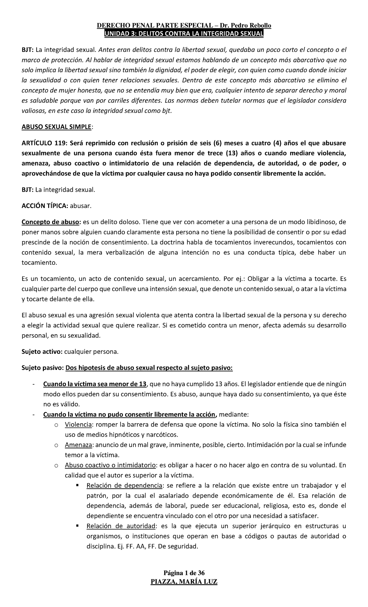 Segundo Parcial Penal Parte Especial - Warning: TT: undefined function: 32 Warning: TT ...