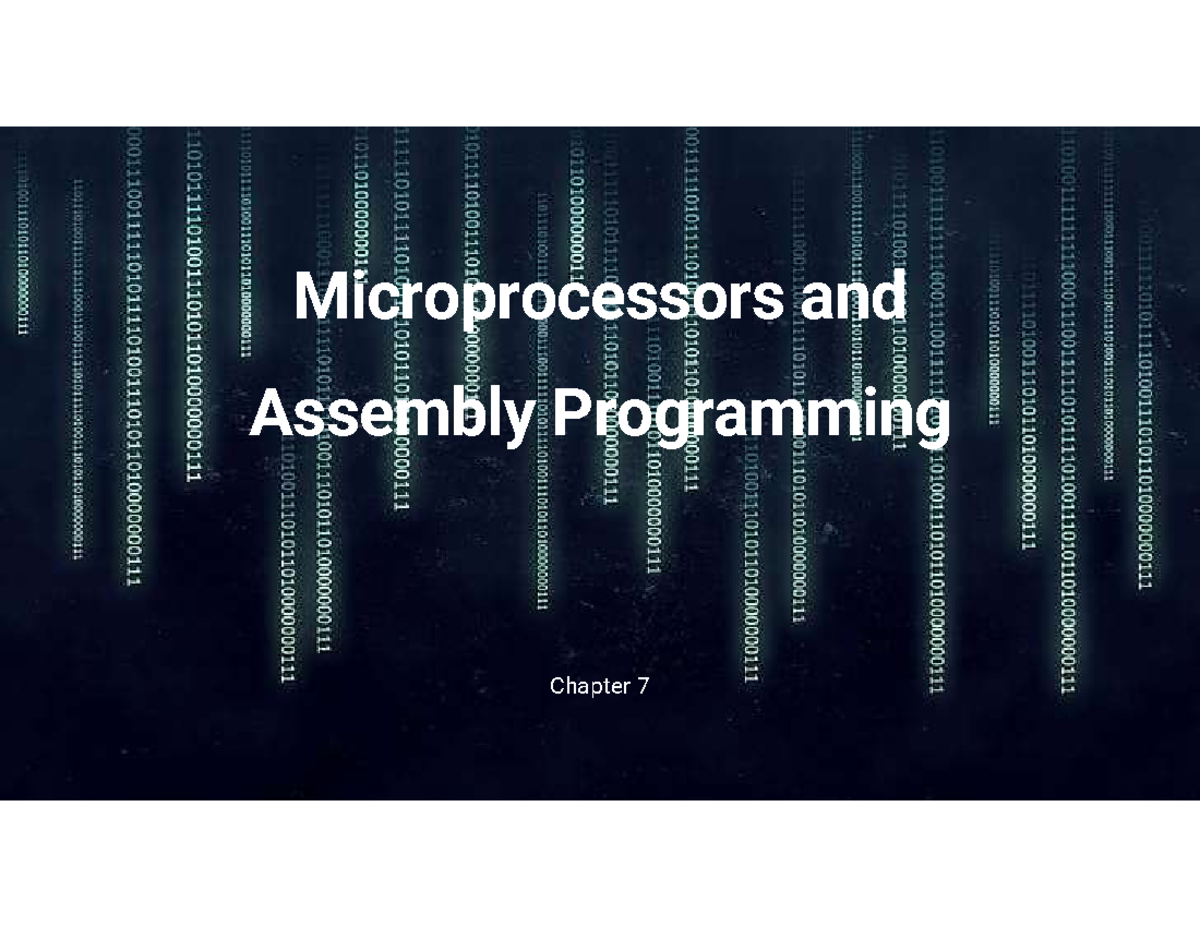 Chapter 7 - ryhyrggy - Microprocessors and Assembly Programming Chapter ...