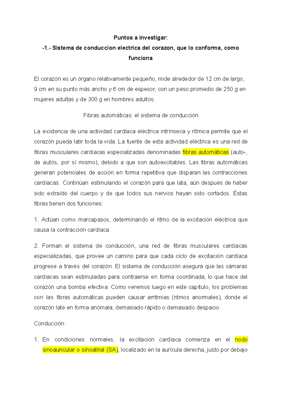 Corazón info - muy bueno - Puntos a investigar: -1.- Sistema de ...