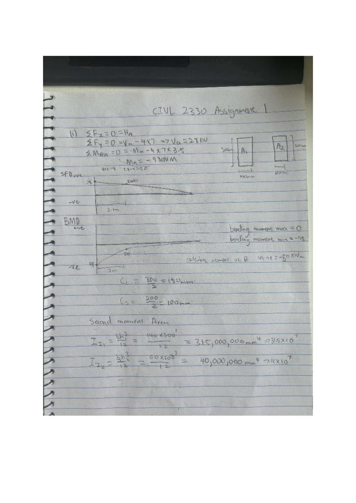 Assignment 1 - CIVL2330 - Studocu