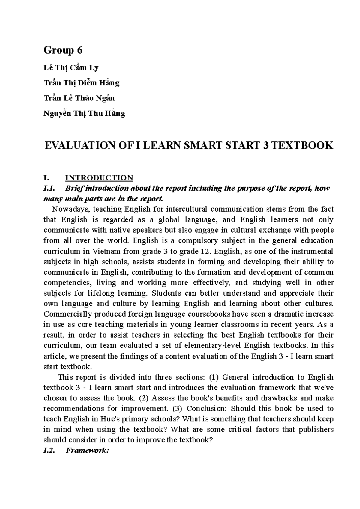 Guideline FOR Textbook Evaluation - Group 6 Lê Thị Cẩm Ly Trần Thị Diễm ...