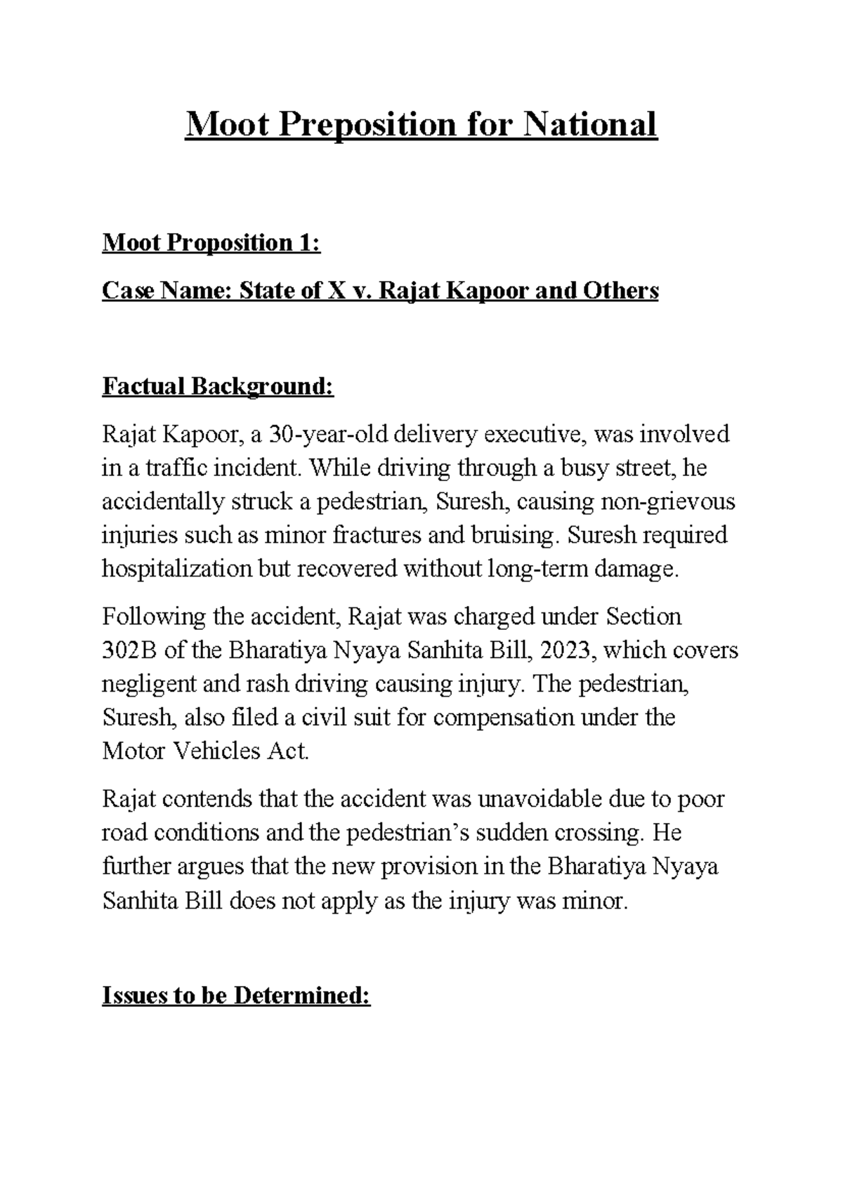 Moot Preposition for National 2024-25 - Moot Preposition for National ...