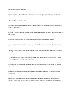 ECON1000 MCQ - Question bank for Econ 1000 studying - Unit 1 1 has just ...