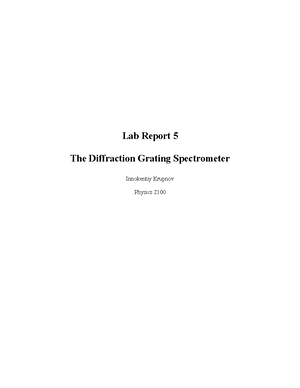 Ohm's law - Lab report - General Physics Lab 2100 Thursday (8:00 pm- 10 ...