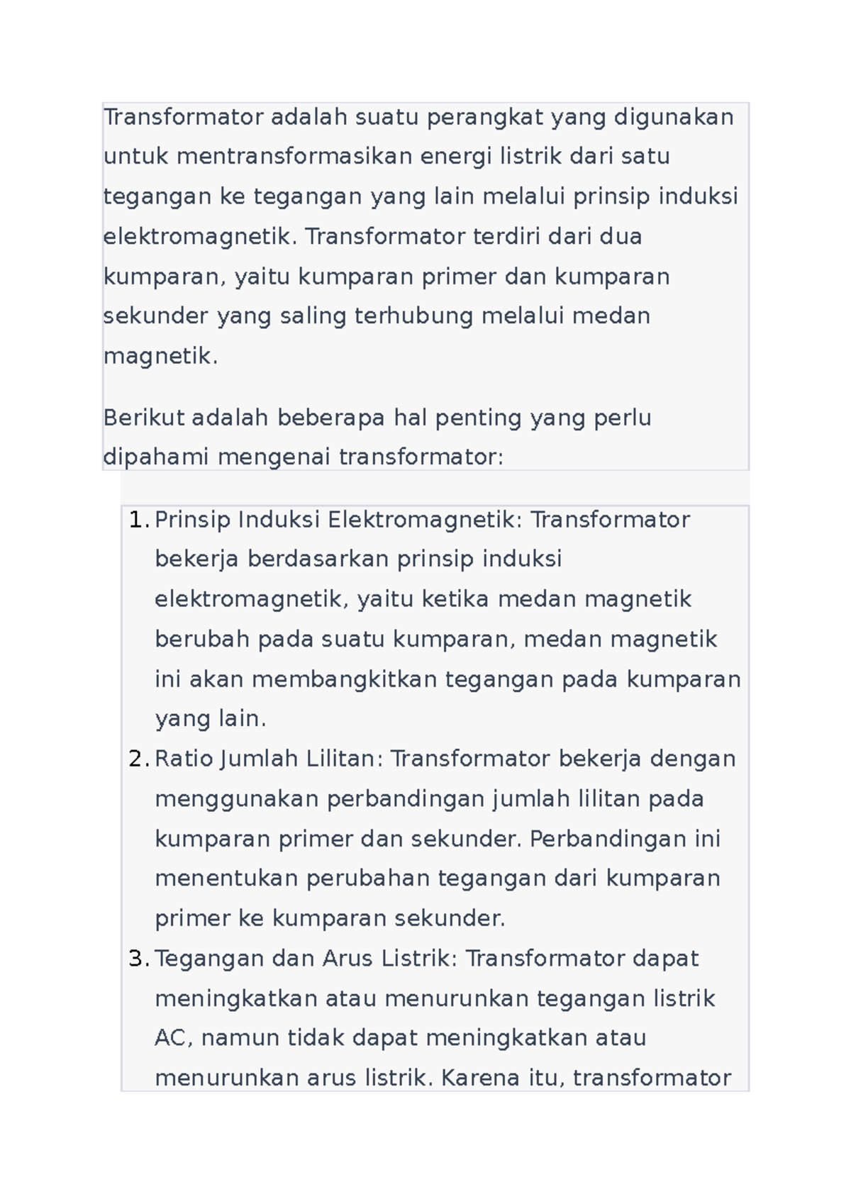 Rangkuman Materi transformator - Transformator adalah suatu perangkat yang digunakan untuk - Studocu