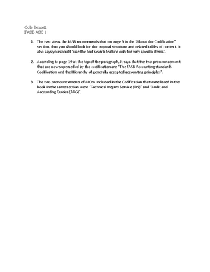FASB 4 - Homework - FASB 4 10/22/ SFAS No. 130, "Reporting ...