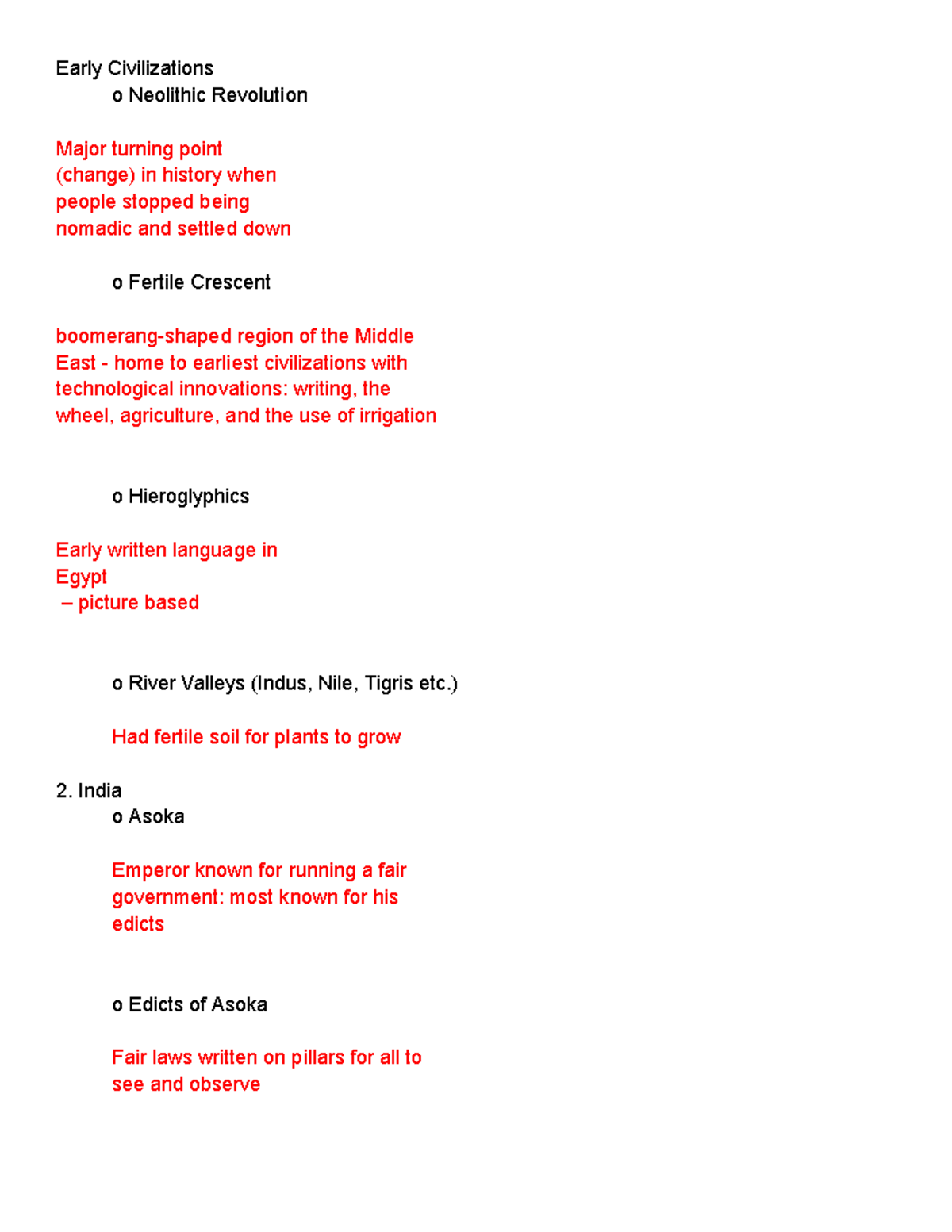 Copy of Global Key Terms - Early Civilizations o Neolithic Revolution ...
