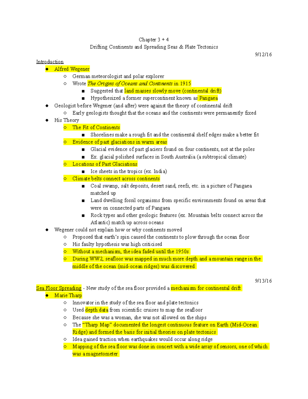 Chapter 3 4 Drifting Continents And Spreading Seas Plate Tectonics