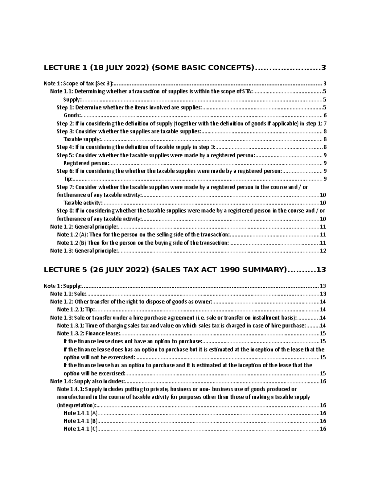 Basic concepts - LECTURE 1 (18 JULY 2022) (SOME BASIC CONCEPTS ...