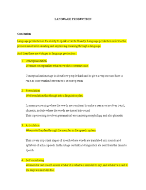 Summary of Vernacular Language - SUMMARY OF VERNACULAR LANGUAGE ...