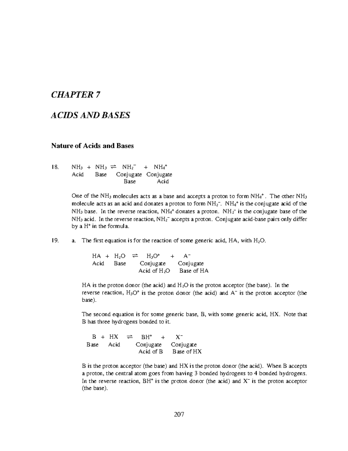 Chemprincch 7-8e - answer - 207 CHAPTER 7 ACIDS AND BASES Nature of ...