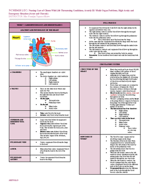 NCMB 312 RLE Finals - DASH 7 - Critical Care Nursing - CARE OF CLIENTS ...