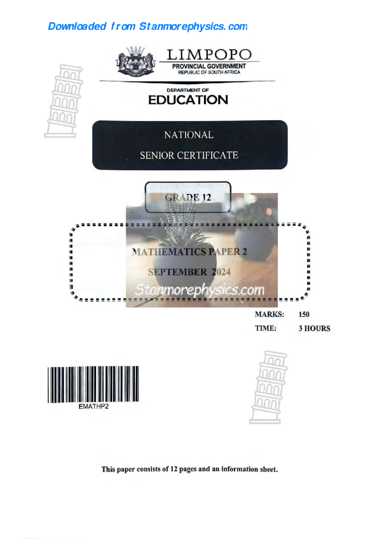 LP-Maths-Grade-12-September-2024-P2-and-Memo - Downloaded f rom St ...