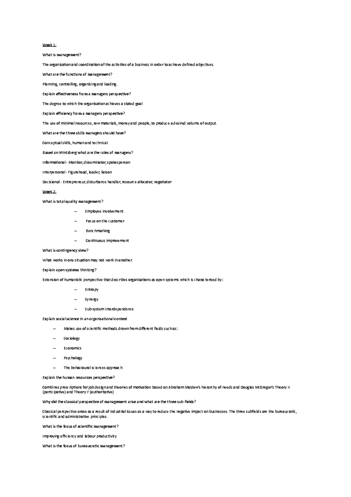 Summary - complete - Exam summary - grade: D - Week 1: What is ...