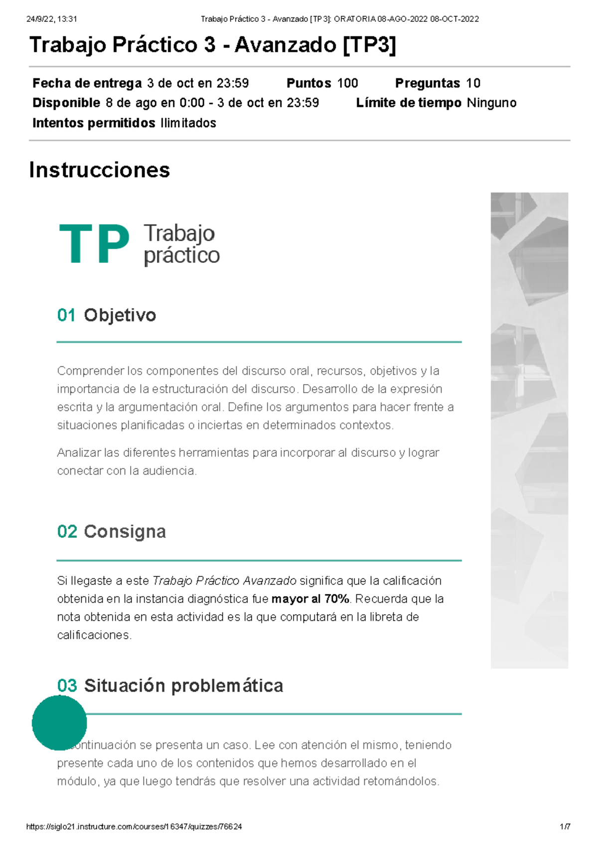 Examen Trabajo Práctico 3 - Avanzado [TP3] 95% - Trabajo Práctico 3 ...