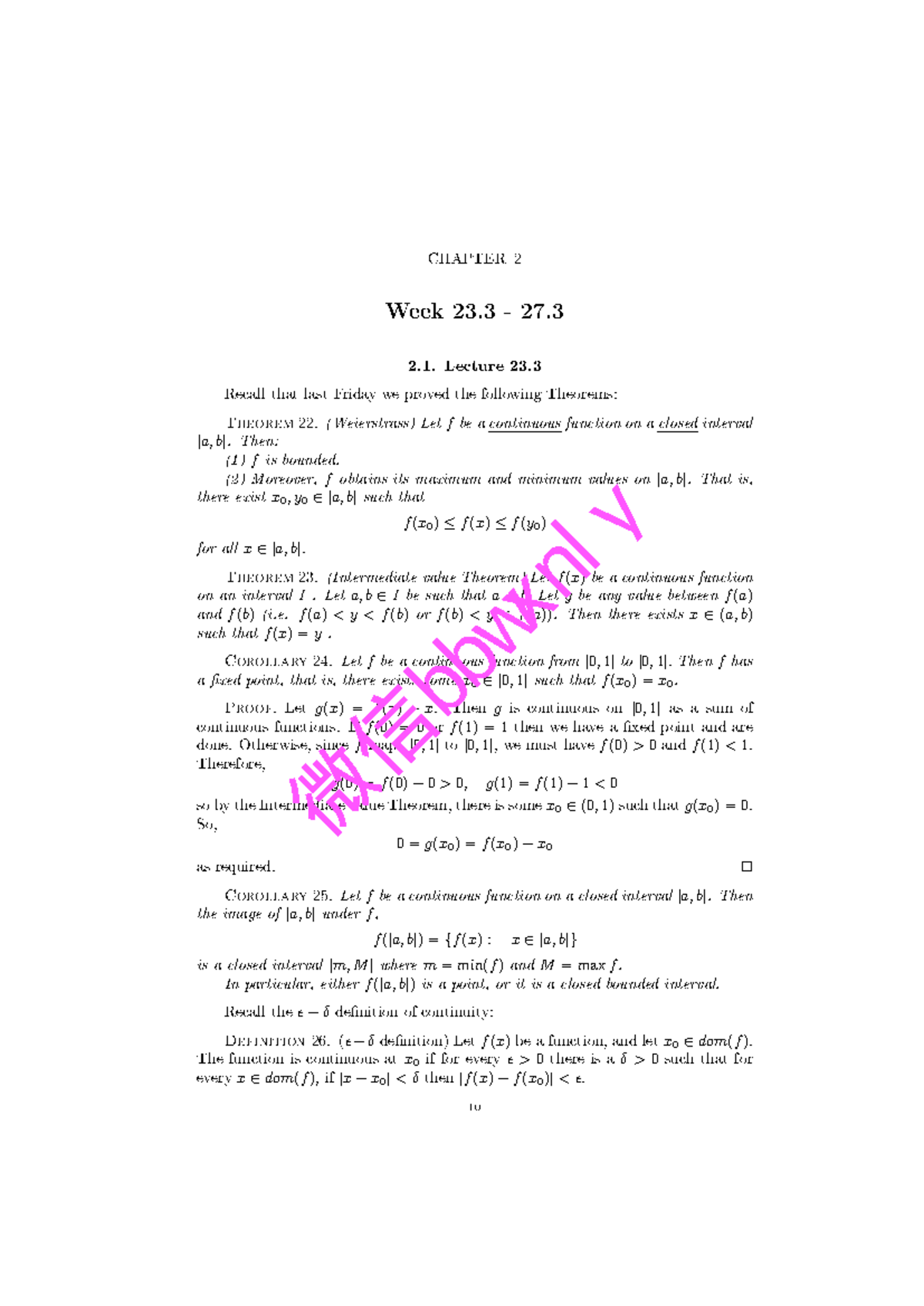 Math 312 Lecture notes 11 - CHAPTER 2 Week 23 - 27. Lecture 23. Recall ...