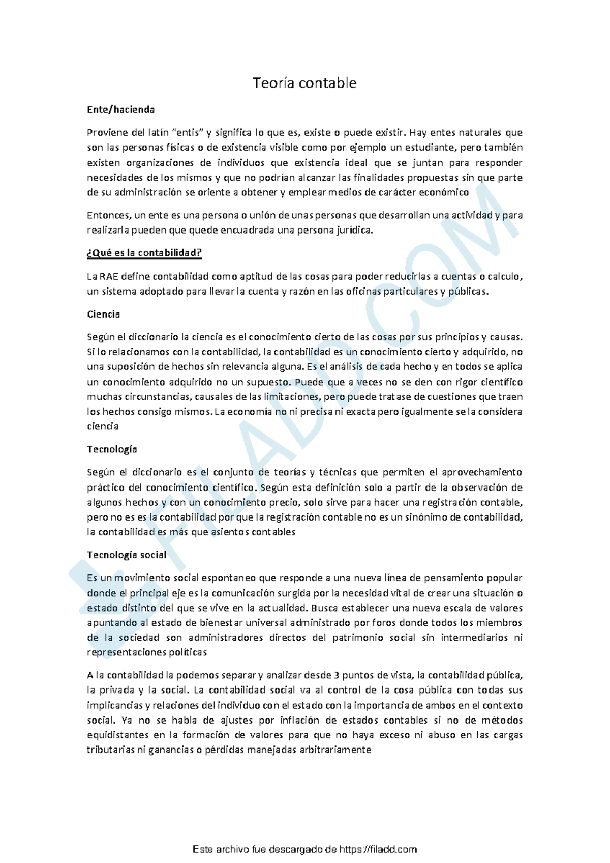 Resumen 1er parcial - D F T - Teoría contable Ente/hacienda Proviene ...