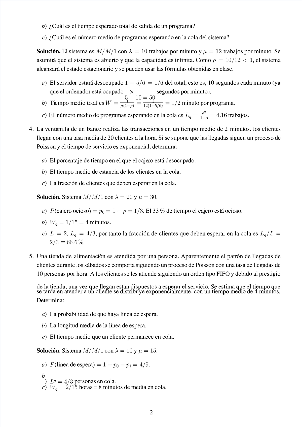 Pdf-ejercicios-resueltos-de-teoria-de-colas compress - bb) ¿Cu) ¿Cu ́al ...