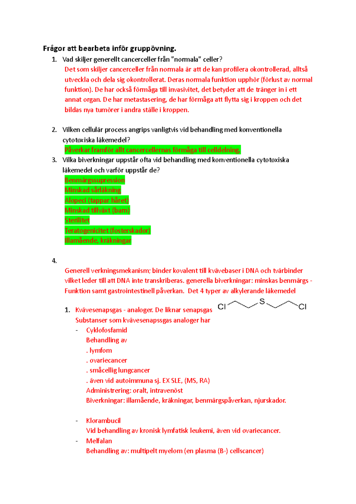 Tenta 2019, frågor och svar - Frågor att bearbeta inför gruppövning ...
