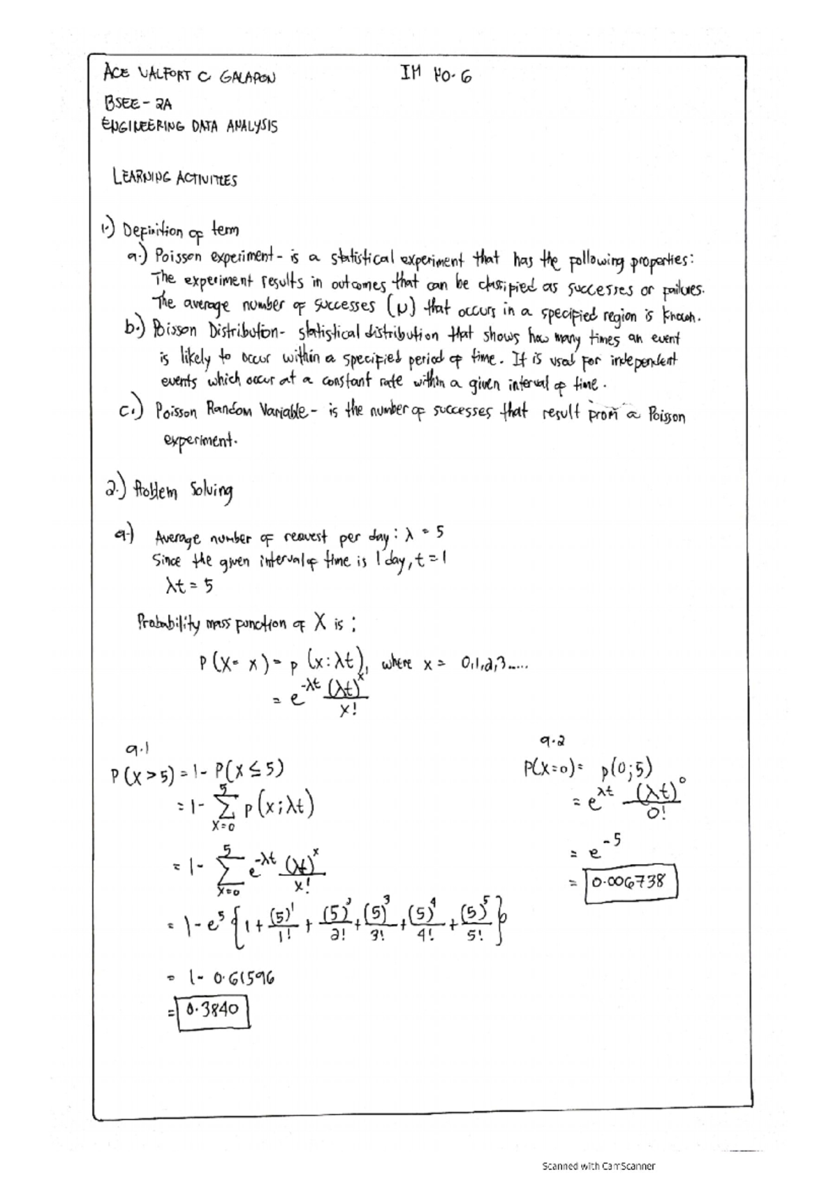 EDA 5 - Activities and Assignment in Engineering Data Analysis BSEE 2 ...