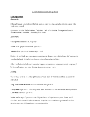 Addictions and Mental Health Powerpoint Study Guide + Worksheet ...