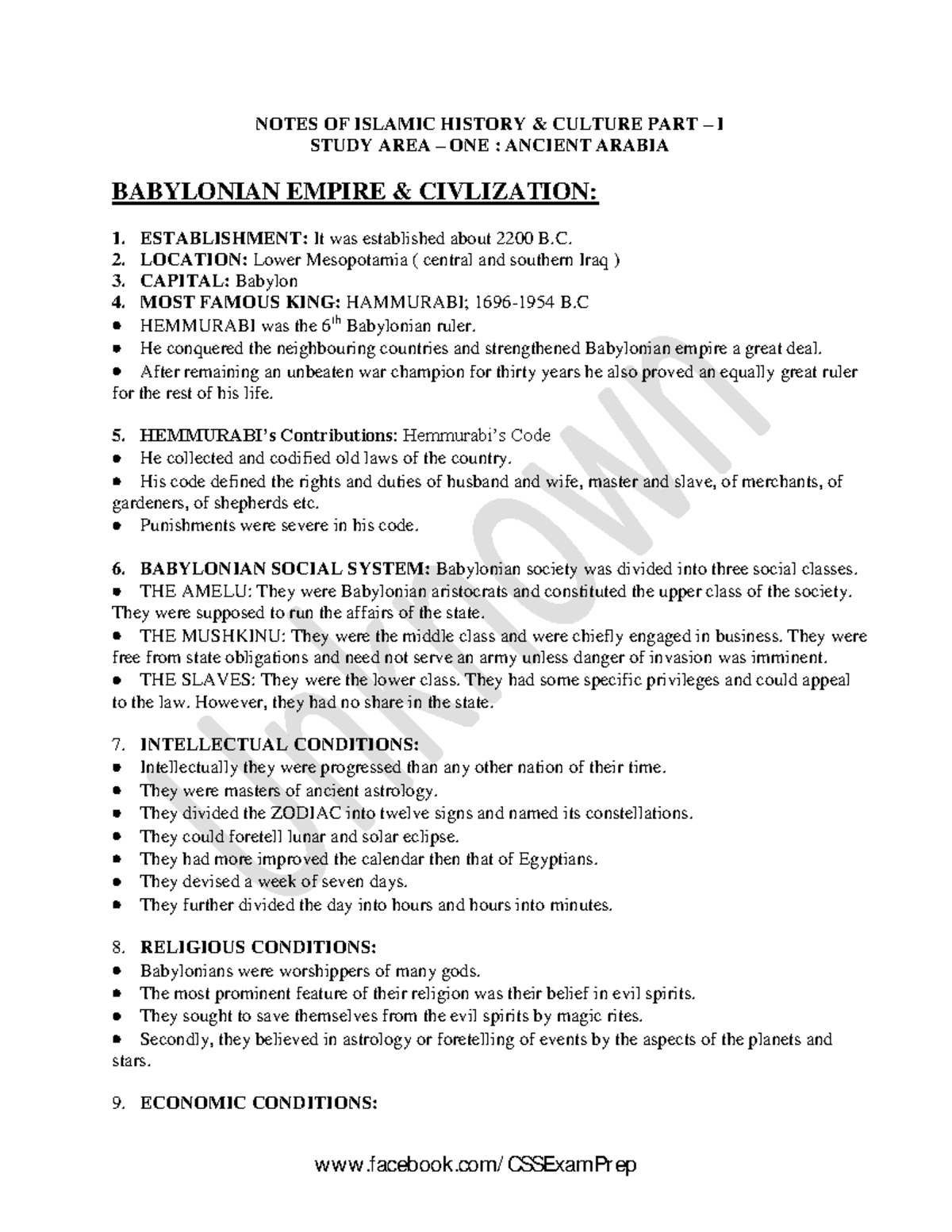 Islamic History Paper 1 Notes - NOTES OF ISLAMIC HISTORY & CULTURE PART ...