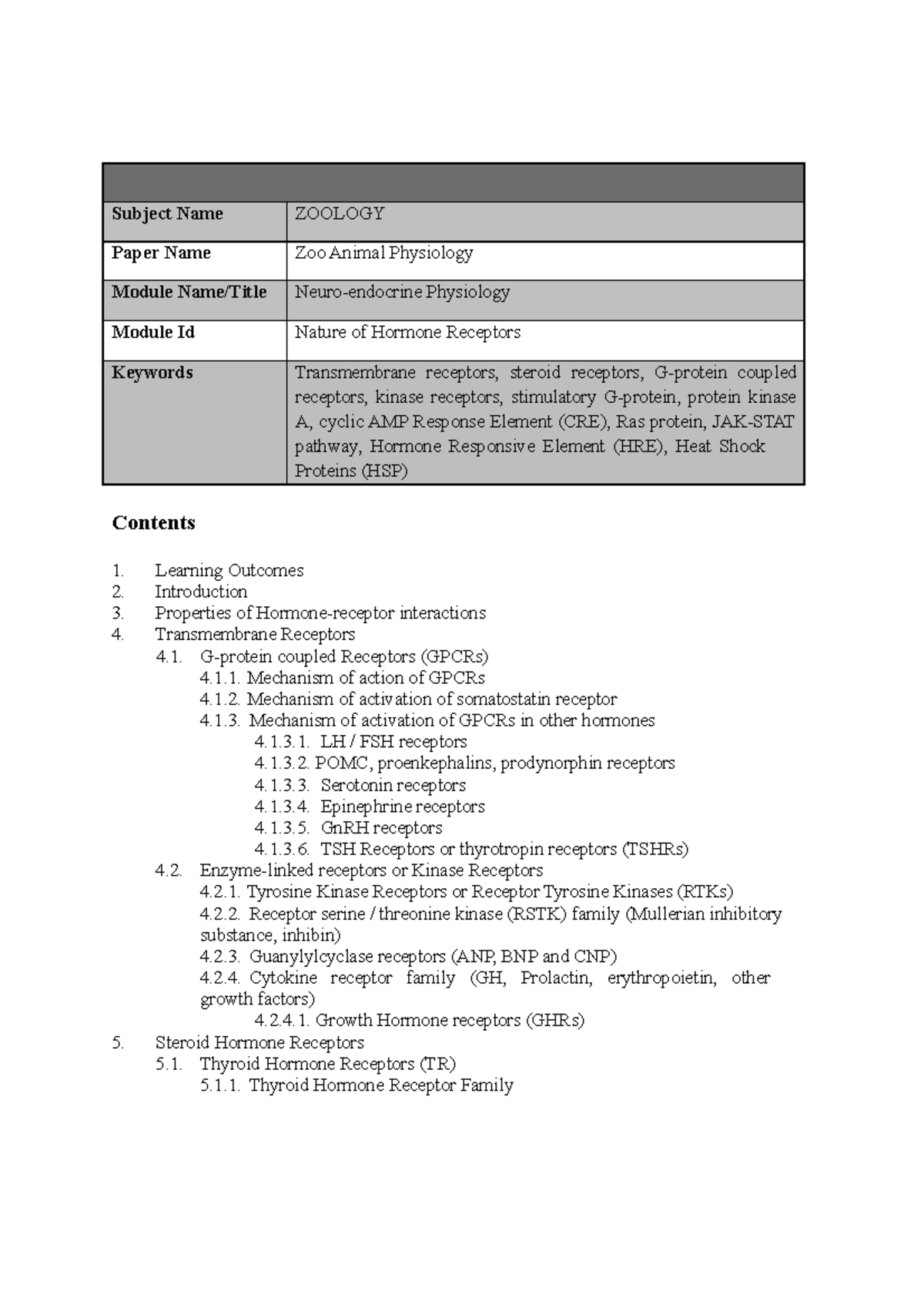 Endocrinology- its a lecture note - Animal Physiology ZOOLOGY Nature of ...