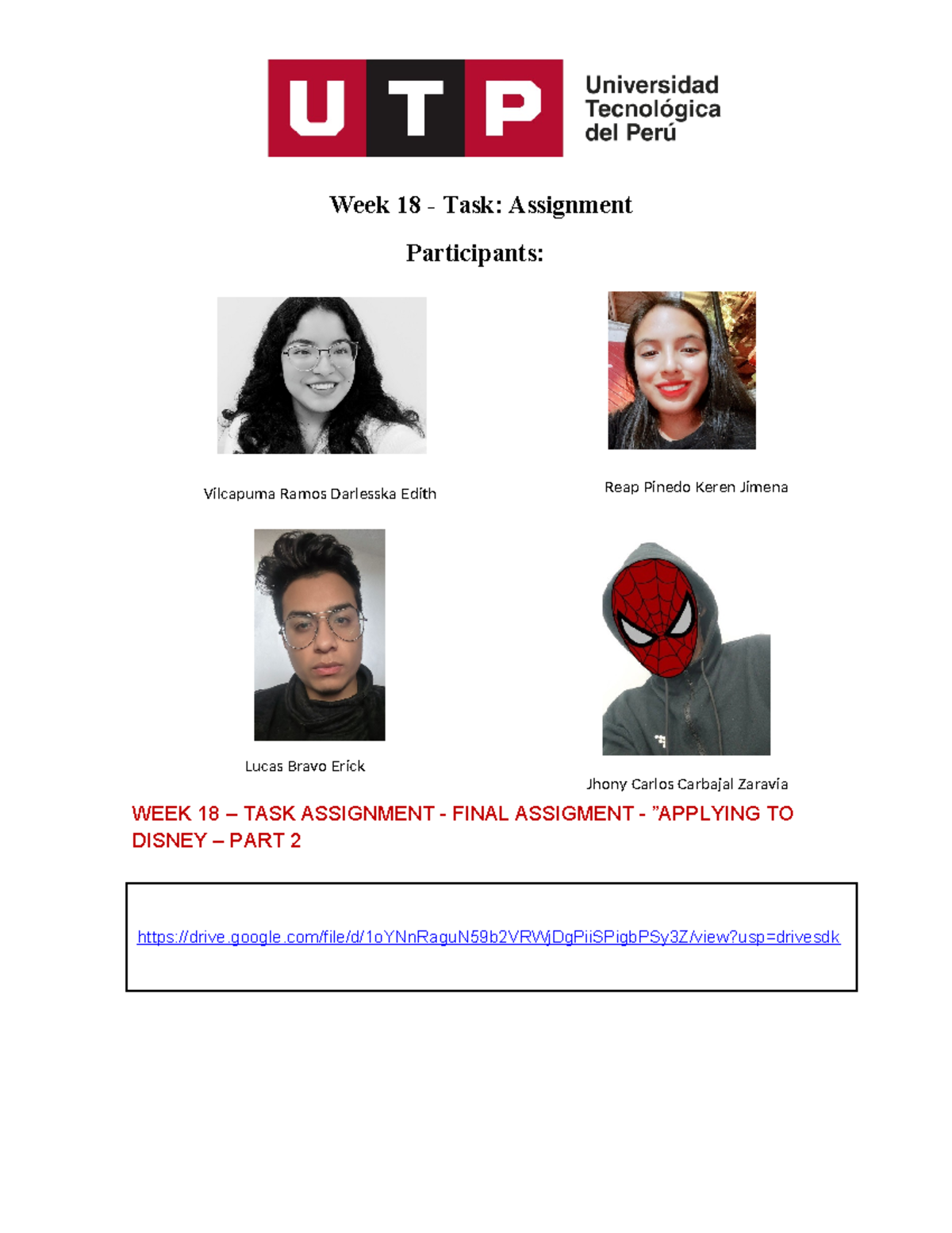 Week 18 task final parte 2 - Ingles - Week 18 - Task: Assignment Participants: WEEK 18 – TASK ...