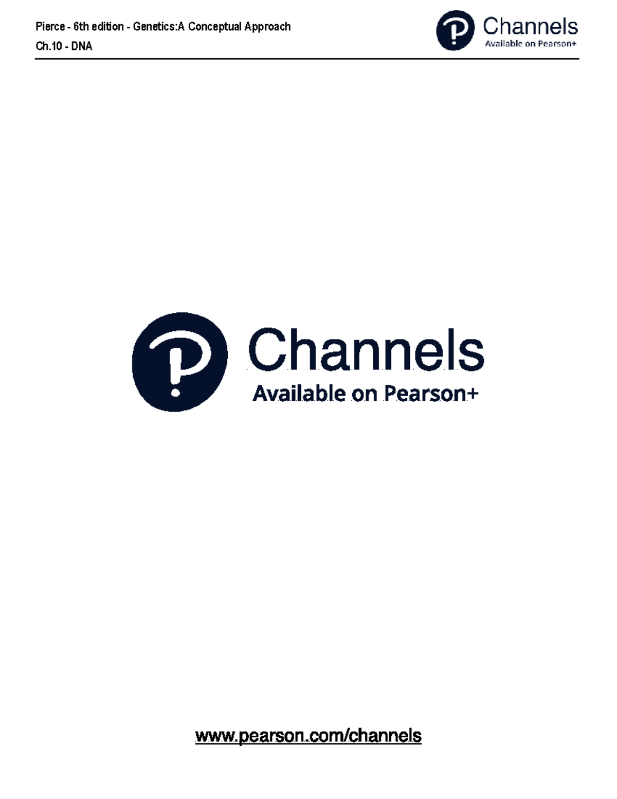Ch.10 - DNA - Worksheet - Available on Pearson+ Channels pearson ...