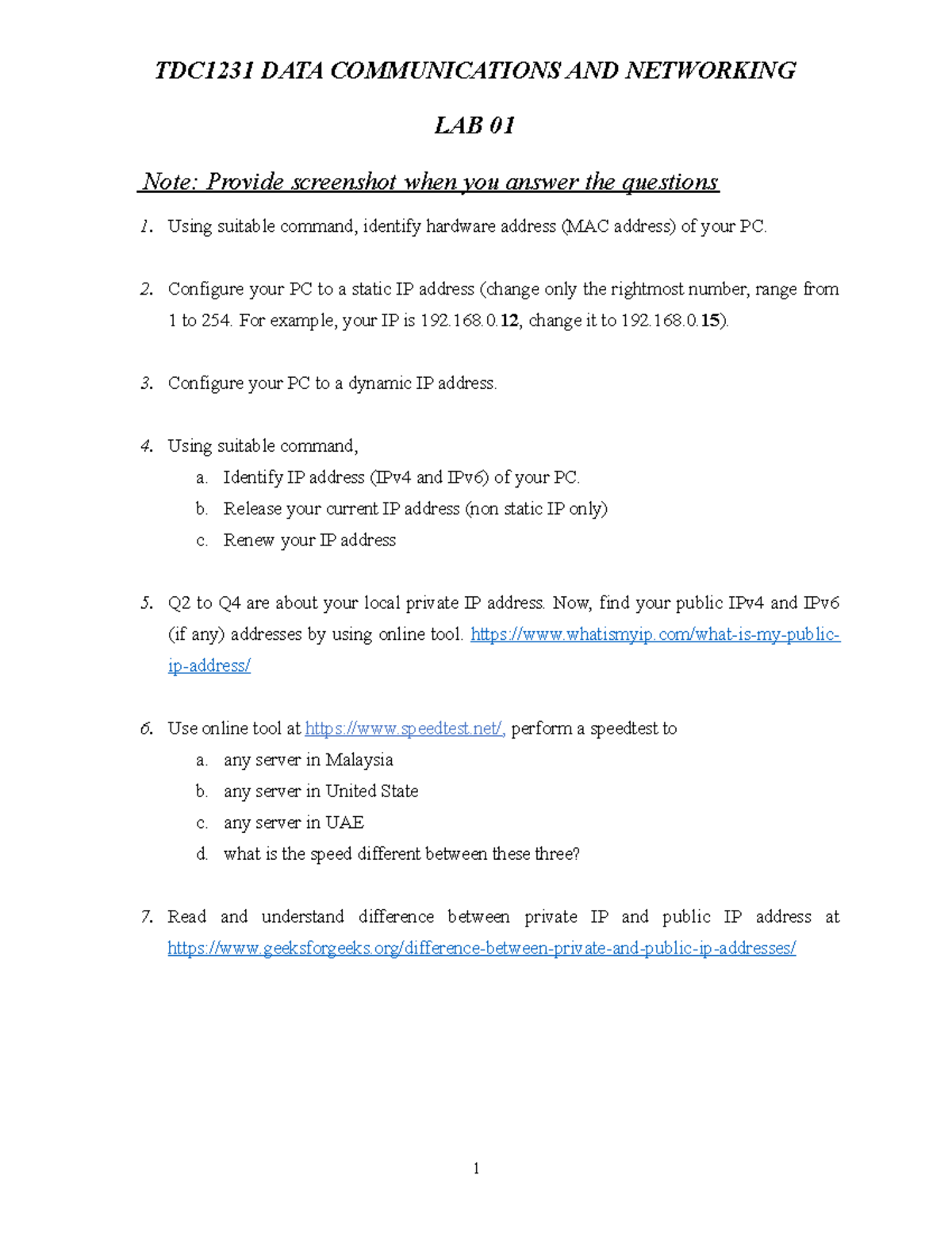 TDC1231 Lab1 new v2 - Need them premium access for my benefits ...