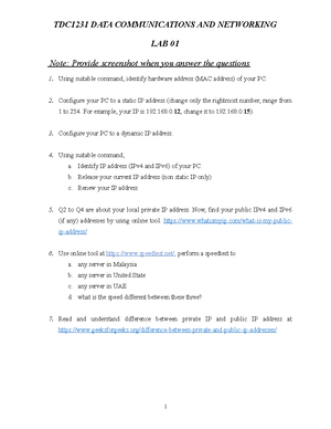 Tut05 new - Need them premium access for my benefits - TDC1231 DATA COMMUNICATIONS AND ...