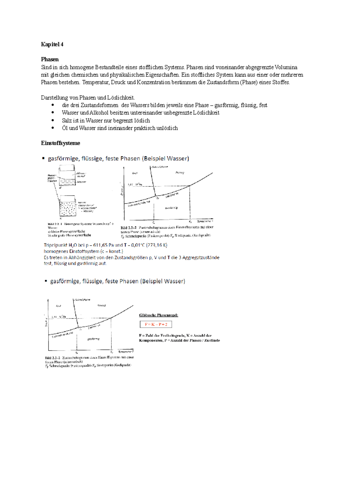 Werkstoffkunde - Zusammenfassung - Kapitel 4 - Kapitel 4 Phasen Sind in sich homogene ...