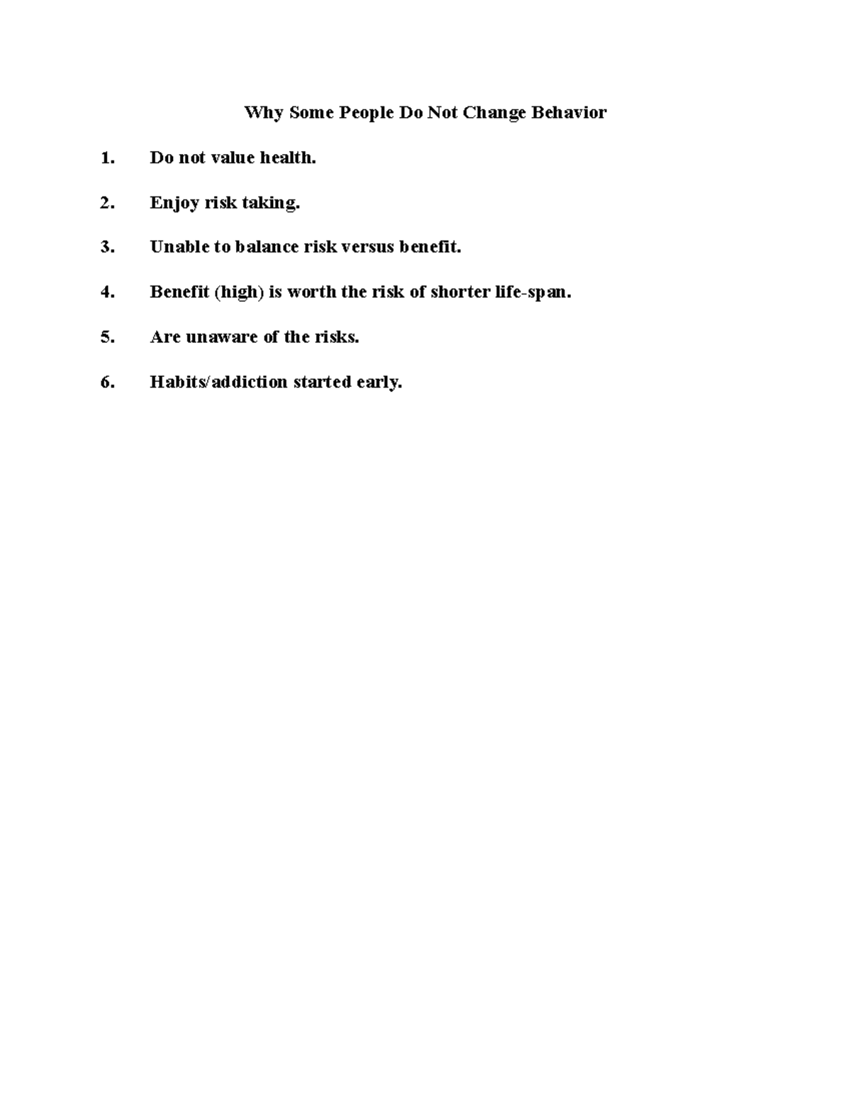 290 Why people do not change behavior - Why Some People Do Not Change ...